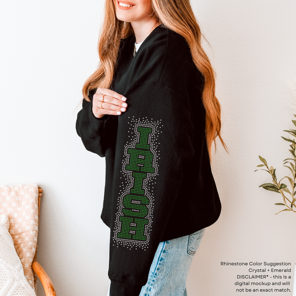 Irish Scatter Vertical Drip RHINESTONE TRANSFER – Tees Me Boutique