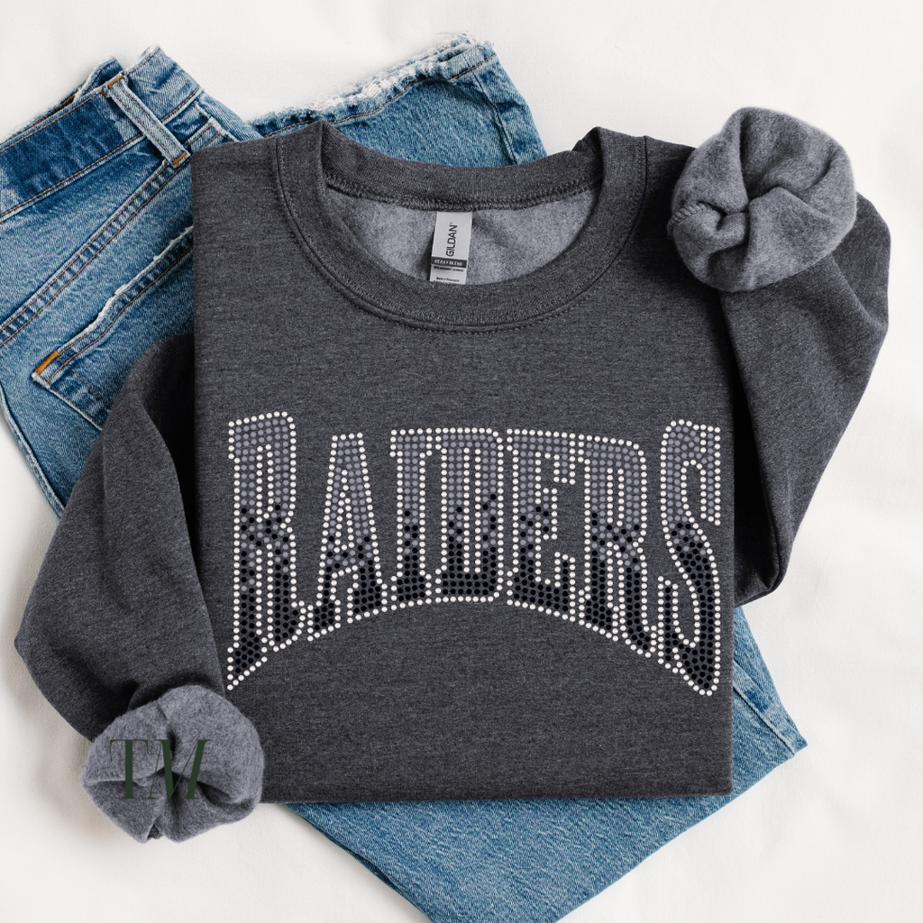 Raiders Fade SPANGLE TRANSFER – Tees Me Boutique
